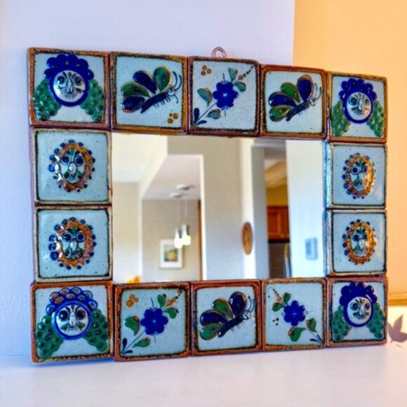 Vintage | Wall Decor | Vintage Talavera Mexican Tile Wall Mirror | Poshmark